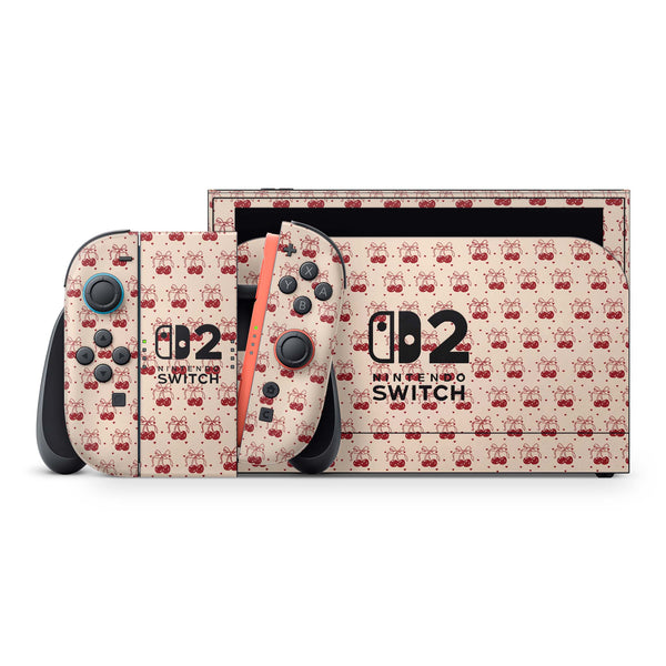 Cherries and Bows Nintendo Switch 2 Skin - Uniqfind