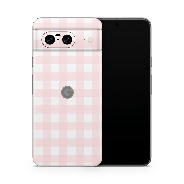 Pink Gingham Google Pixel Skin + Case - Uniqfind