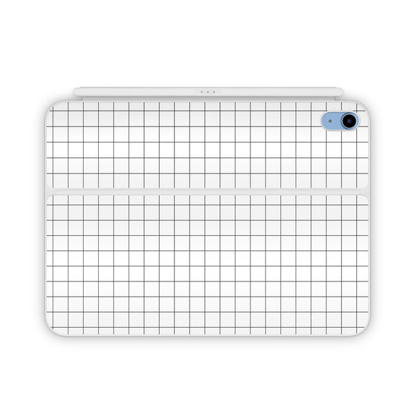 White Grid Line Magic Keyboard Folio Skin - Uniqfind
